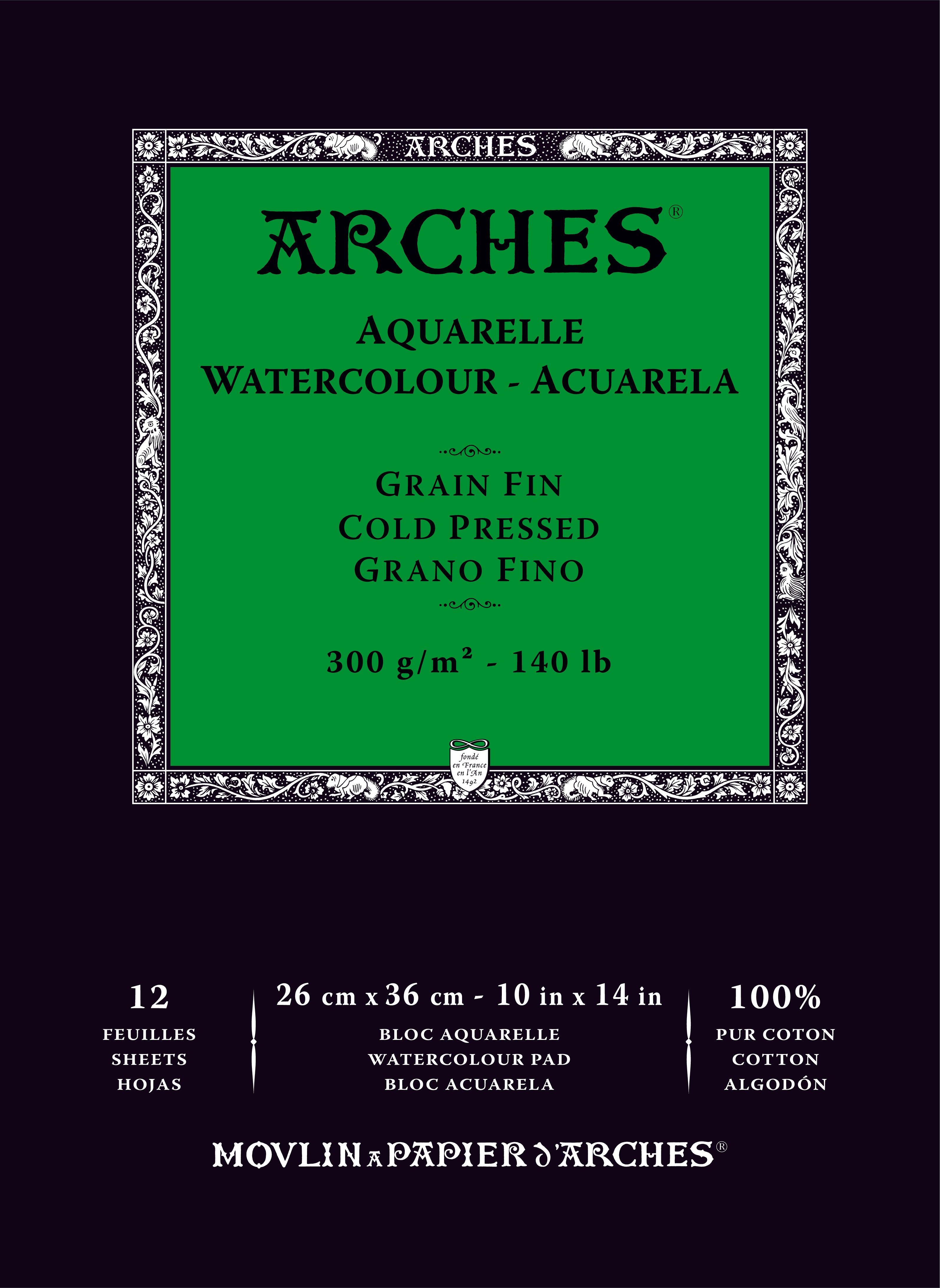 9″x12″ Arches Paper Pad-Cold Press | Spokane Art Supply – spokane-art ...